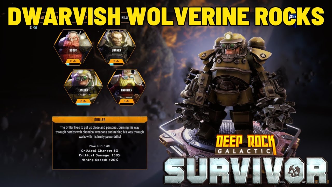 Driller Class Has An OP Weapon & An Unique Playstyle --- Deep Rock ...