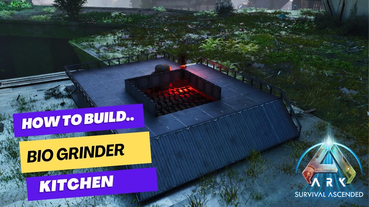 How to Build in Ark | The New BIO GRINDER as a kitchen | Extinction ...