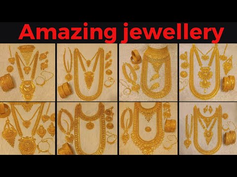 Long Gold Necklace Designs||Gold Sitahar Design||Gold Ranihar Design ...