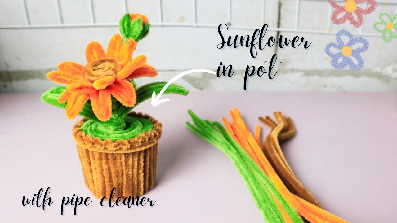 DIY Flower - Bunga Matahari dari Kawat Bulu - How to make sunflower ...