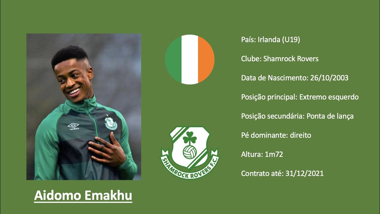 Aidomo Emakhu (Shamrock Rovers) 2021 footage - YouTube