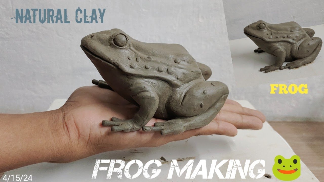How To Make Natural Clay Frog 🐸 Sculpture || Mitti se Mendhak Banana ...