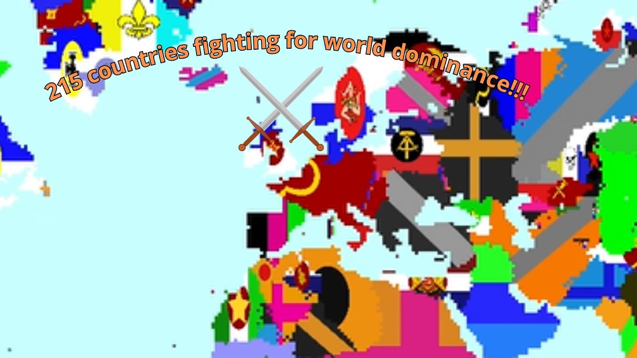 215 countries fighting for world dominance - YouTube