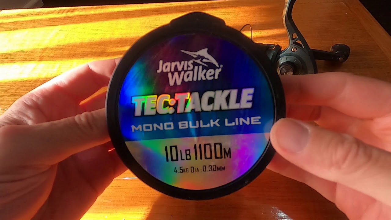 Fishing line unwind and rewind using Jarvis Walker 10lb line - YouTube