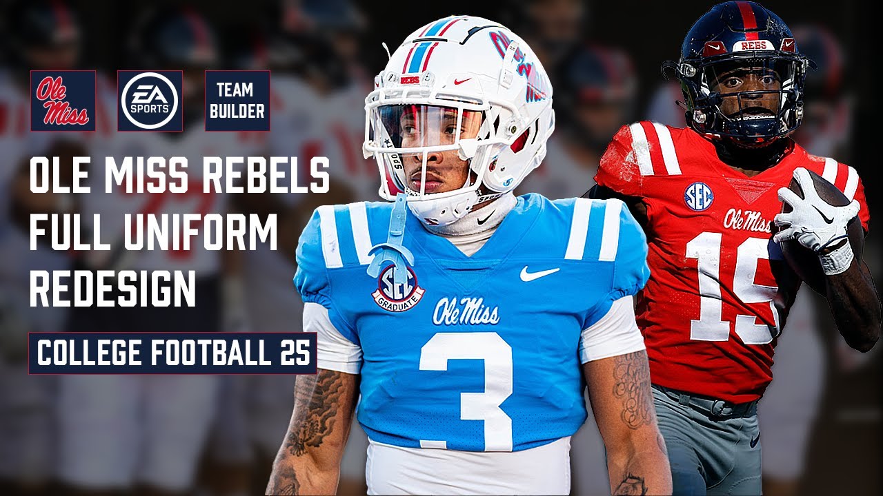 Ole Miss Rebels Uniform Redesign | College Football 25 Team Builder ...