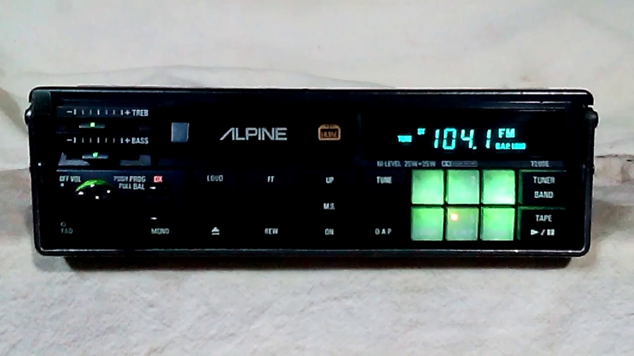 Vintage Alpine 7289E AM/FM cassette car stereo old school rare - YouTube