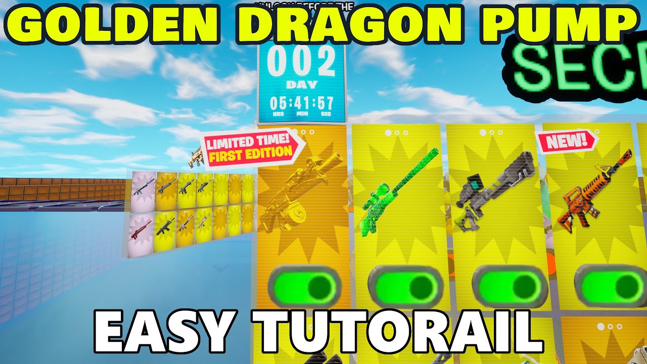 FIND GOLDEN DRAGON PUMP LOCATIONS | ALL WEAPONS & VEHICLES 1V1 3157 ...