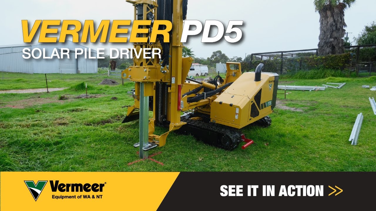 Vermeer PD5 Pile Driver - Field Demonstration - YouTube