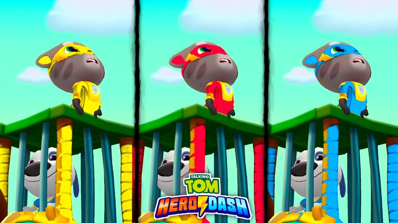 Talking Tom Hero Dash - 3 Super Tom 3 Time's Fight The Boss & Save The ...