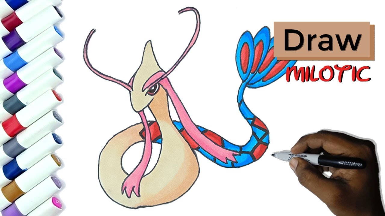 Drawing Milotic !!! How To Draw Milotic from Pokemon - YouTube