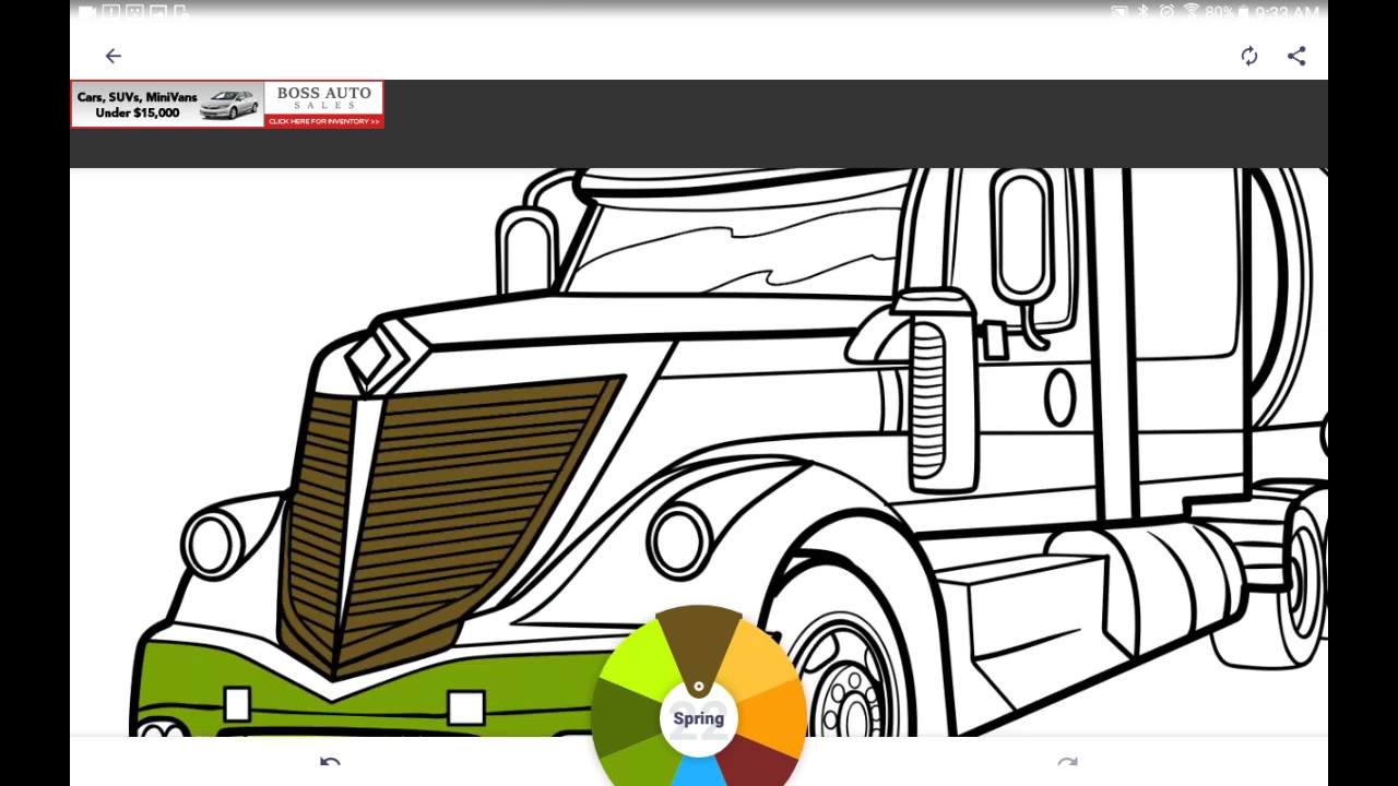 Colouring the truck (part 1) - YouTube