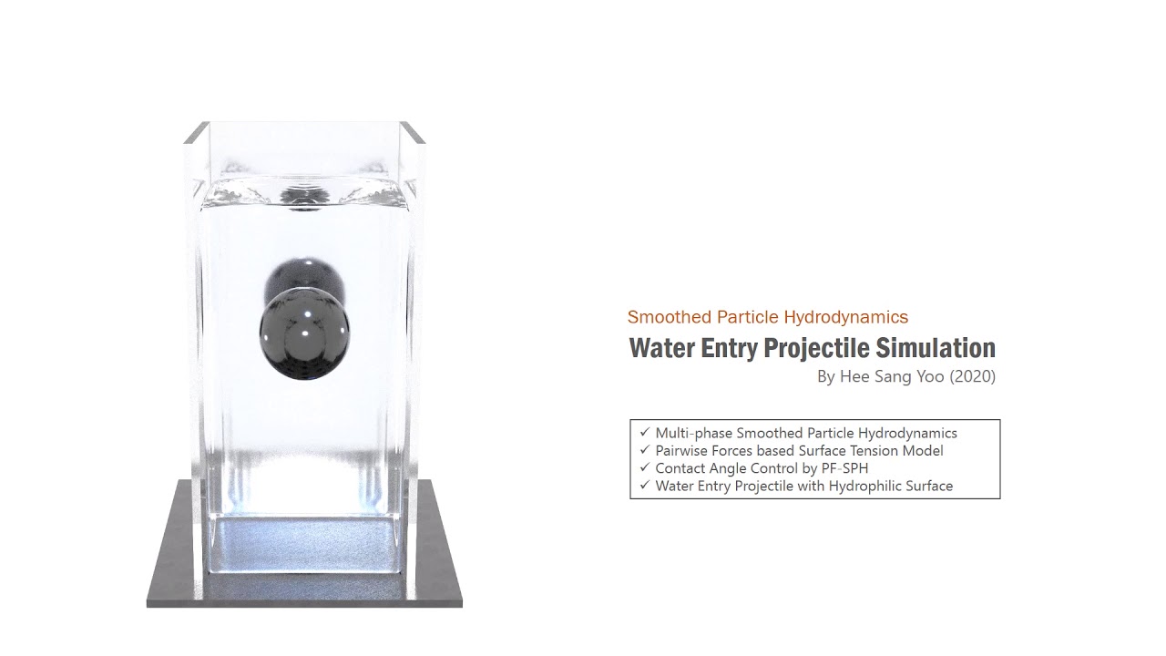 Water Entry Projectile Simulation using SPH - YouTube