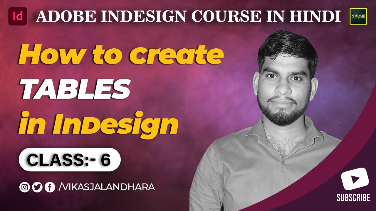 How to create Tables in InDesign || Adobe InDesign Course in Hindi By ...