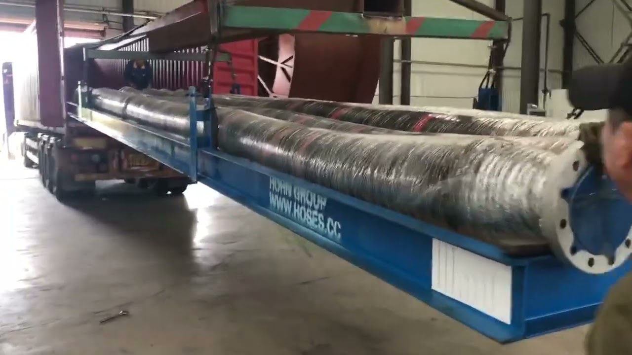 SPM Floating Hose Loaded into Container - YouTube