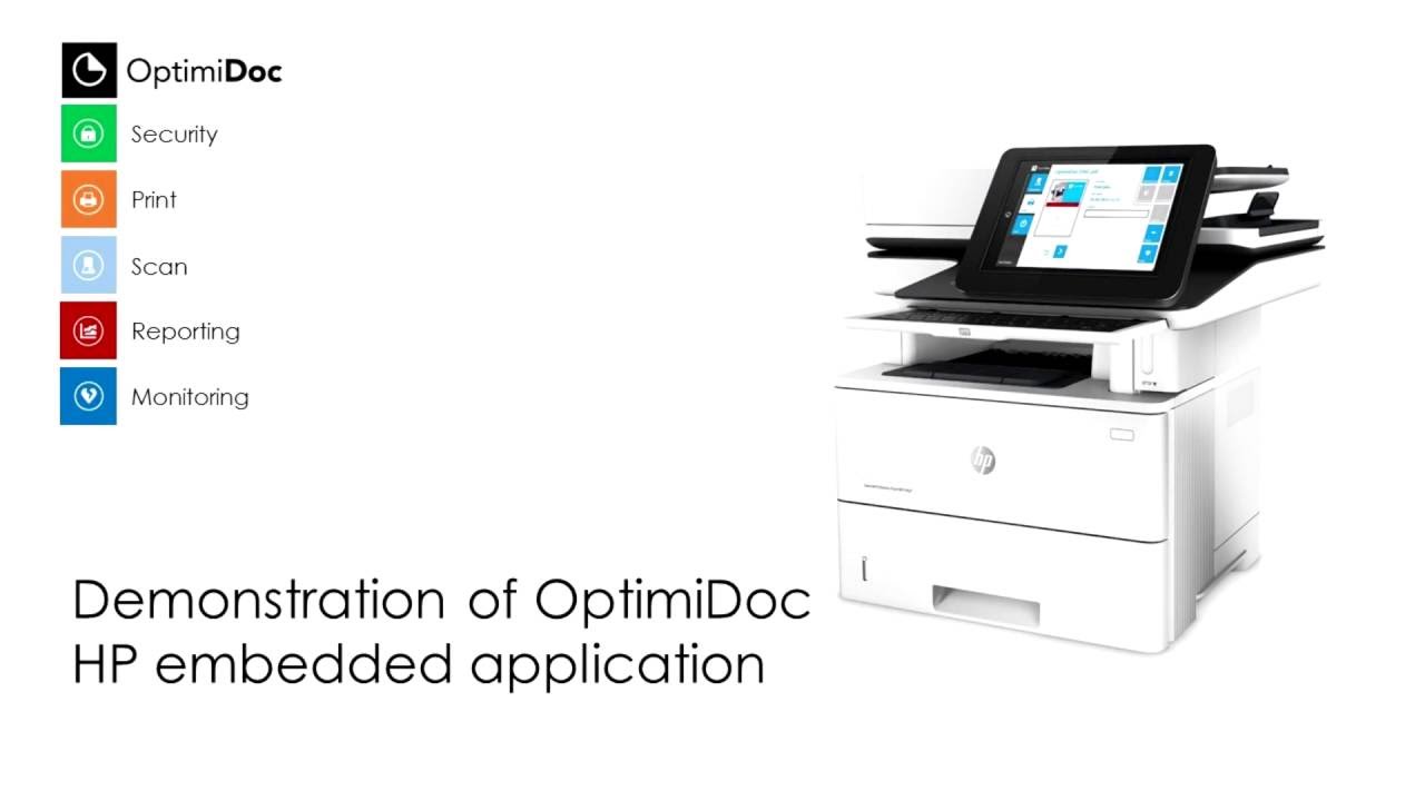 Demonstration of OptimiDoc HP Embedded Application - YouTube