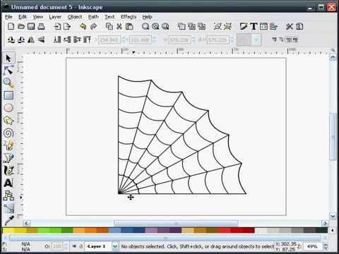 heathenX Inkscape Tutorials: episode 021 - Drawing a spider's web design - YouTube