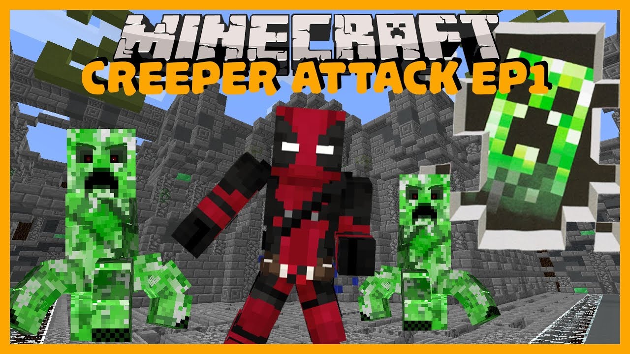 Minecraft - CREEPER ATTACK EP1 (FIGHT WAVES AND WAVES OF EVIL CREEPERS ...