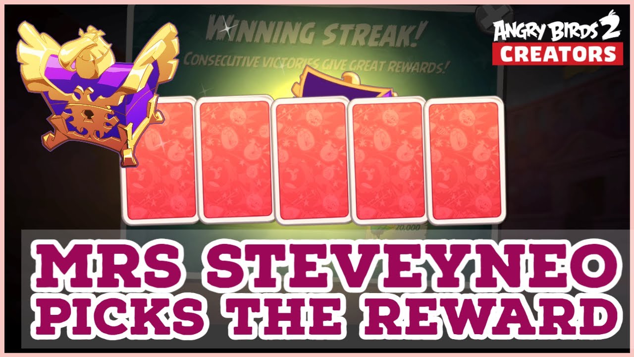 I Let Mrs Steveyneo Choose the Legendary Chest Reward! Angry Birds 2 ...