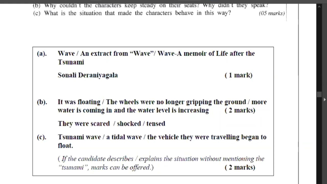 Discussion of Context Questions of 2019 O/L Paper. - YouTube