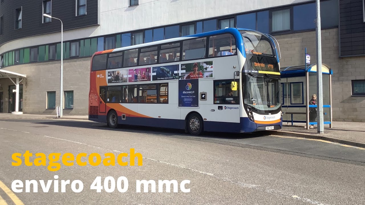 Stagecoach in fife enviro 400 mmc 10906 (SN67 WZX) service: X27A - YouTube