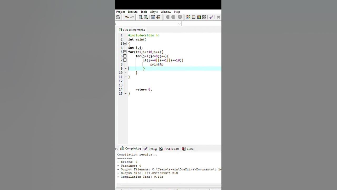 Lets Make I Pattern In C Language Clanguage Yearofyou Viral Shorts Python
