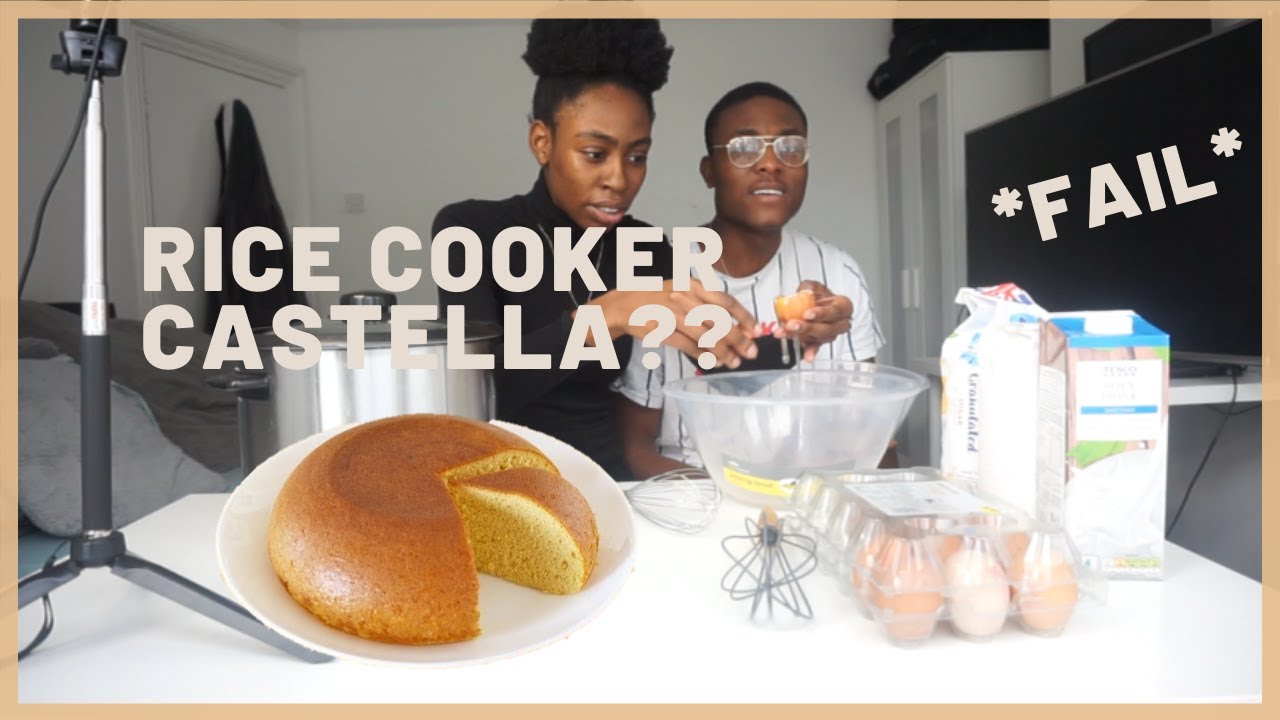 We tried to make Rice Cooker Castella *FAIL* - YouTube