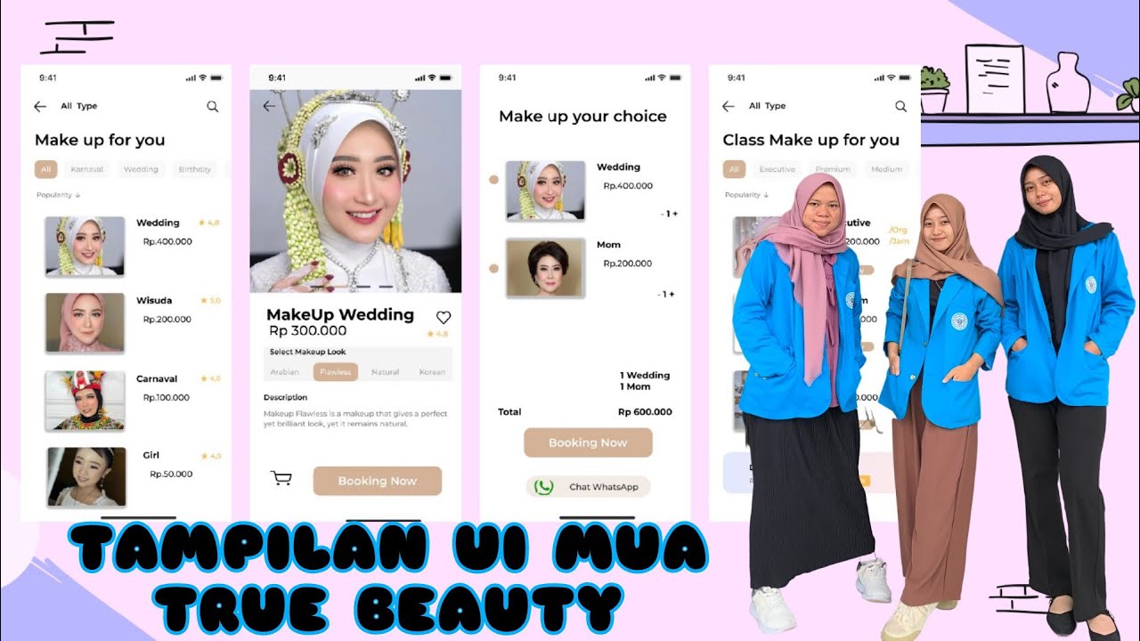 TAMPILAN USER INTERFACE PADA WEB MUA TRUE BEAUTY - YouTube
