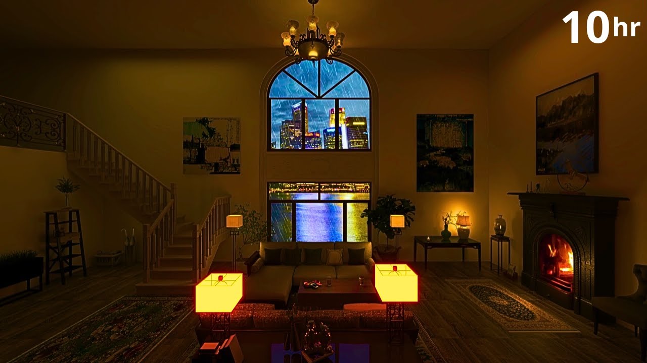 Experience a Luxurious Miami Apartment Overnight | Soothing Rain Sounds ...