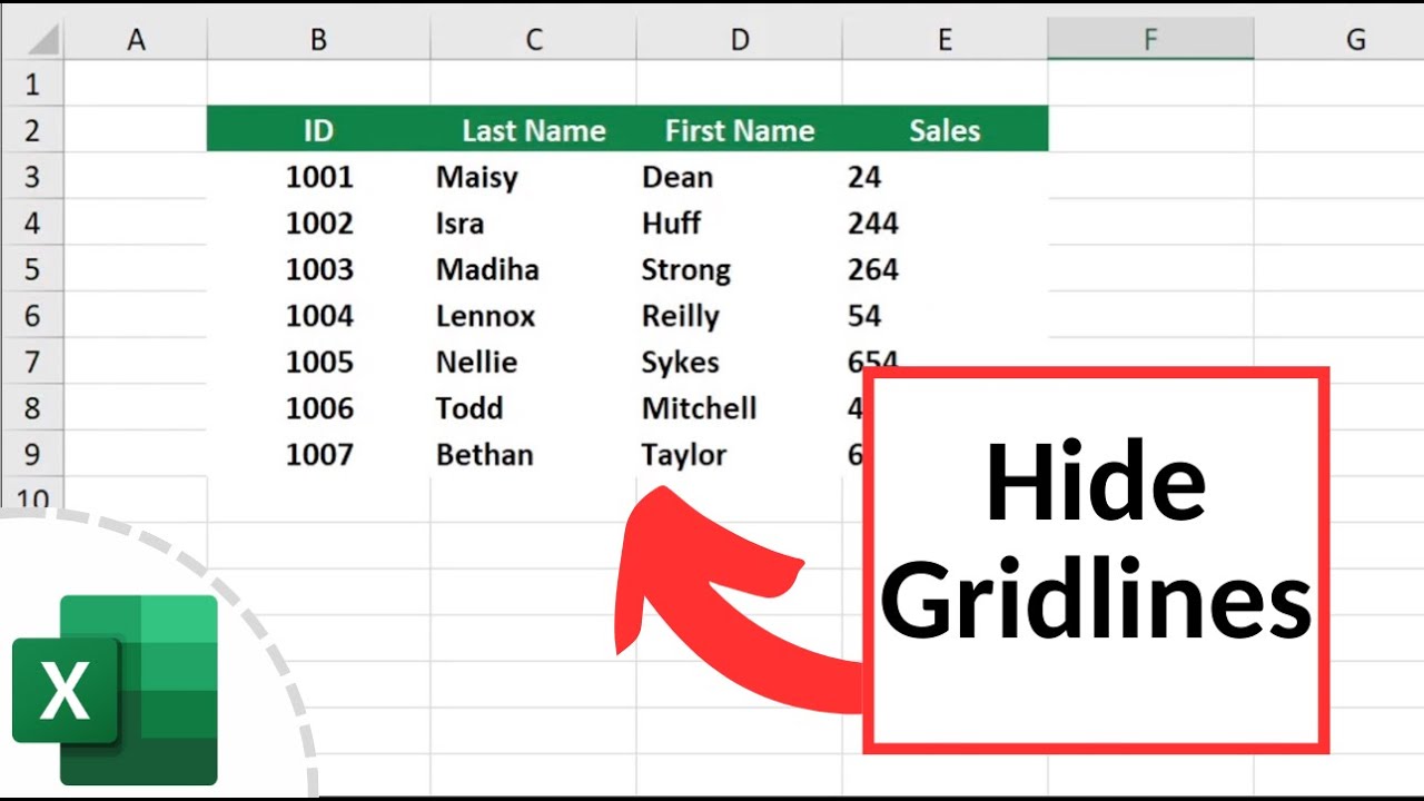 How To Hide Gridlines In Excel The Easy Way Youtube