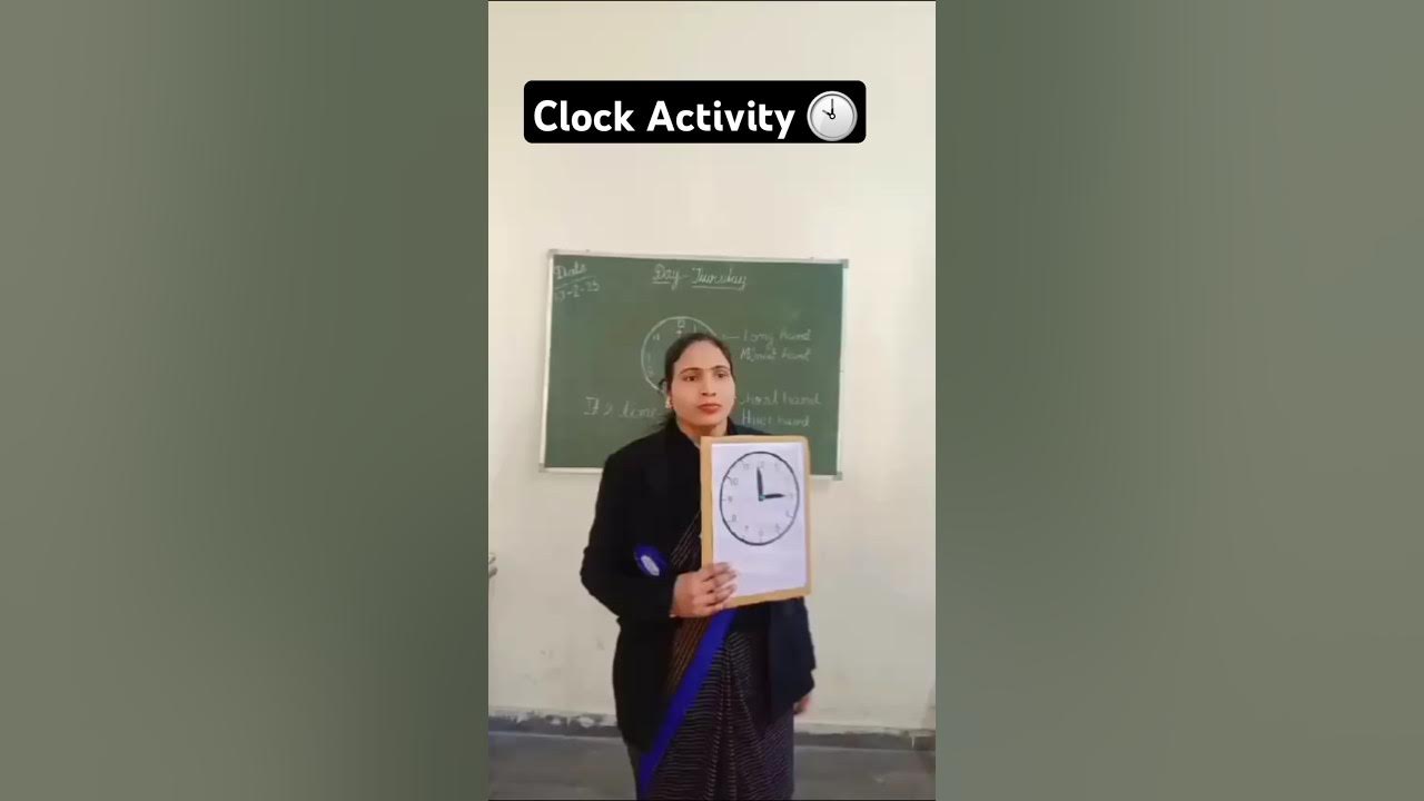Clock Activity with prop. #CIS #Lkgstudents #easylearning #ytshorts - YouTube