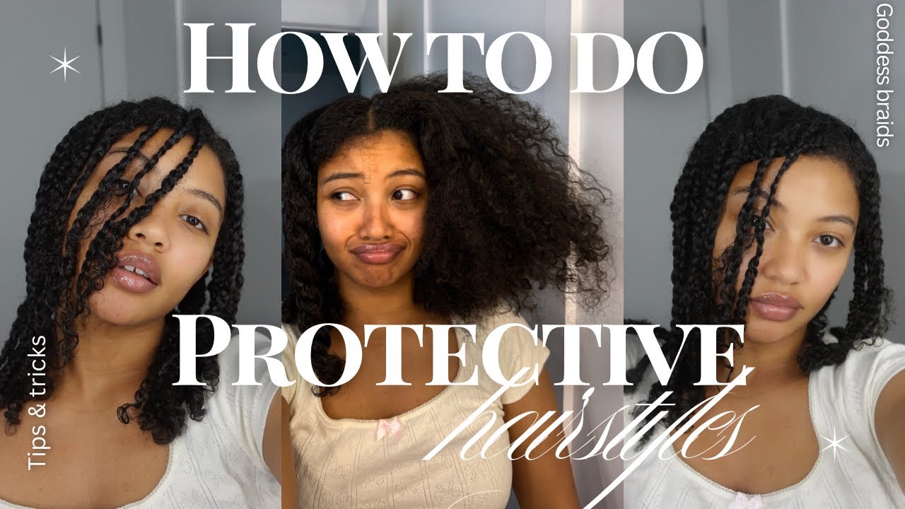 HOW TO DO A PROTECTIVE HAIRSTYLE | 3C hair type + preventing hair loss ...
