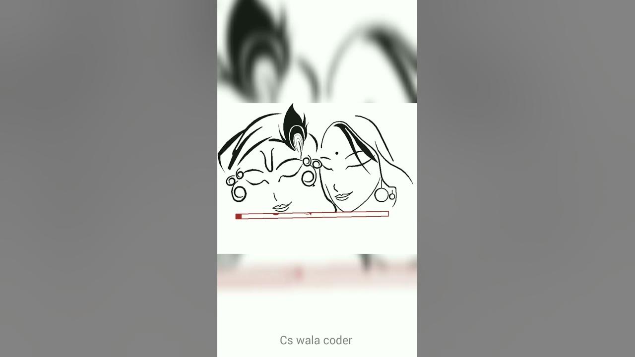 Krishna Radha Sketch In 2mins💕 Python💕 Tum Prem Ho Shorts Radhakrishna Youtube