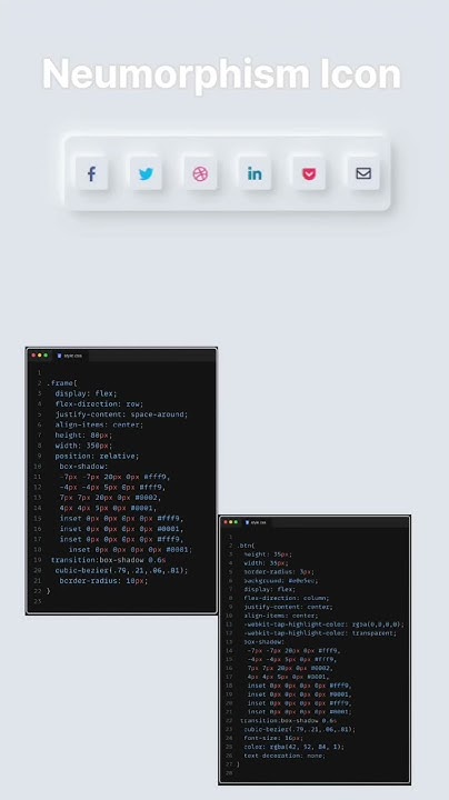 Neumorphism Icon #html_css #video #viralshort #shorts #shortsvideo - YouTube