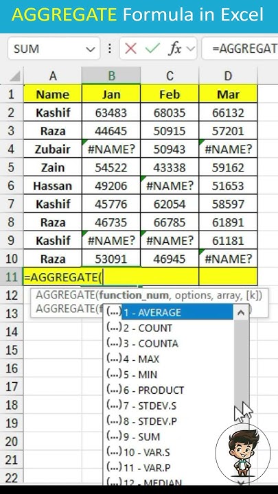 Aggregate Advance Formula in Excel#excel#exceltips#exceltutorial#shorts#shorts - YouTube