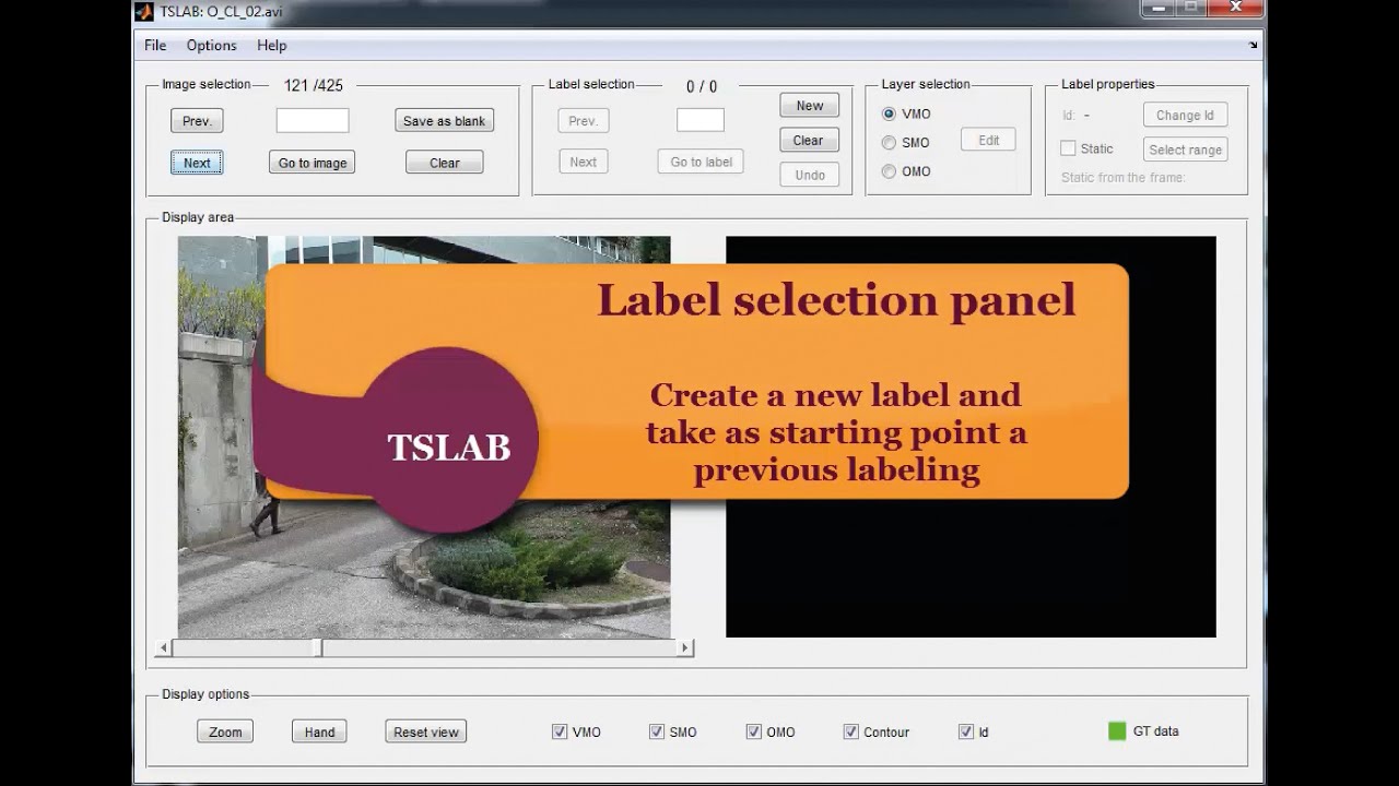 TSLAB: Create a new label and take as starting point a previous labeling - YouTube