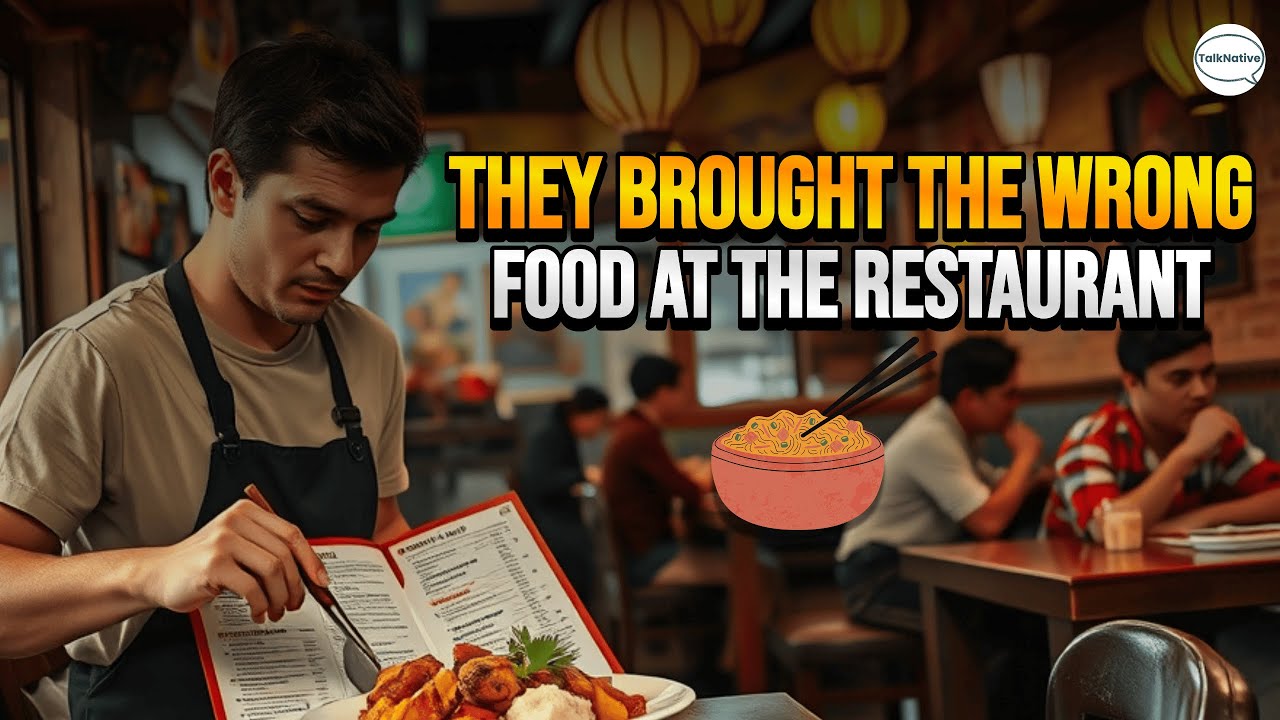 Common English Phrases for Food and Restaurants | Handling Wrong Orders ...