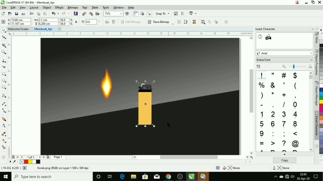 Membuat Efek Api di CorelDraw X7 dengan sangat mudah - YouTube