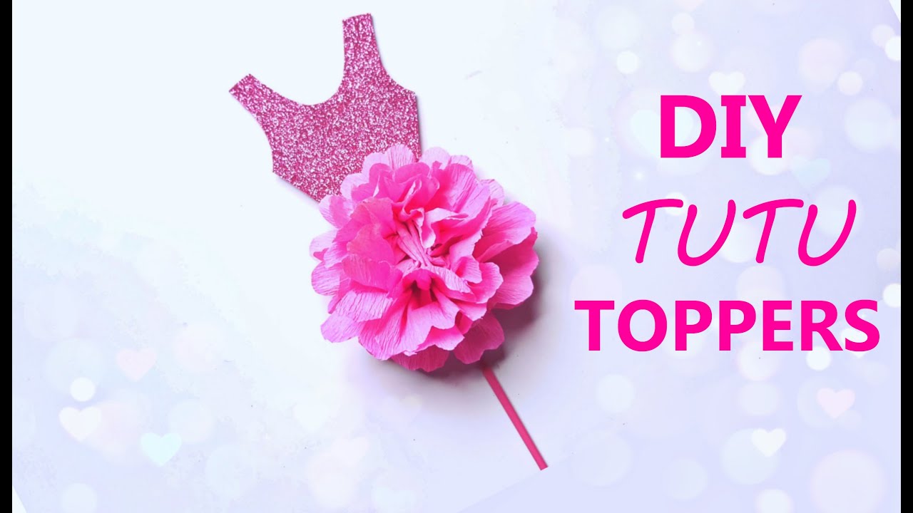 How to make Tutu Toppers with Crepe Tissue Paper for Ballerina Party ...