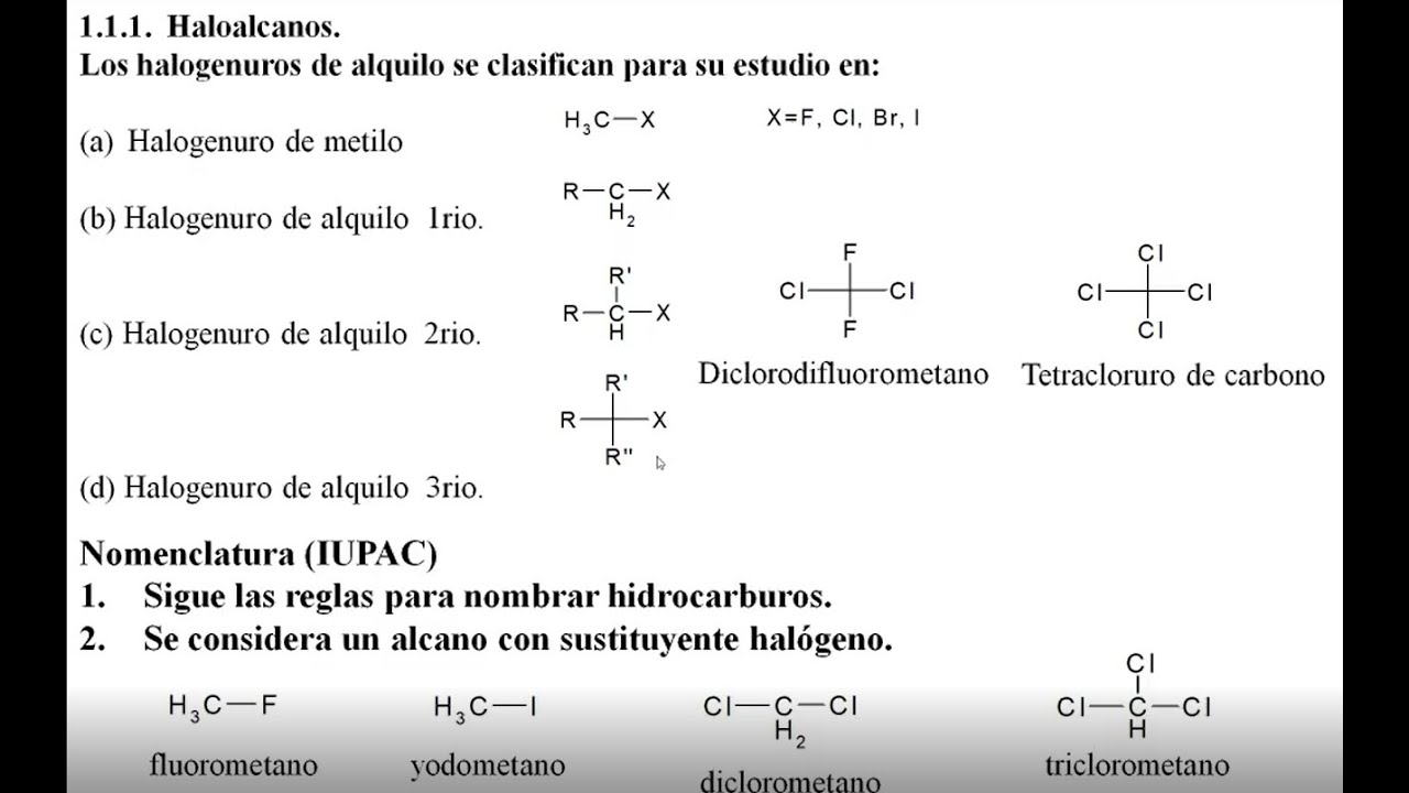 2 Nomenclatura Orgánica Alcanos, Cicloalcanos, Halogenuros de alquilo ...