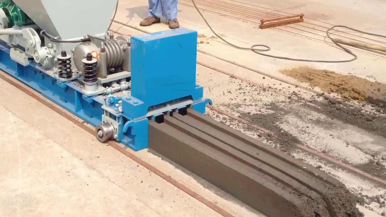 Video on Extrusion of Prestressed, Precast Concrete Hollow Core 'H ...