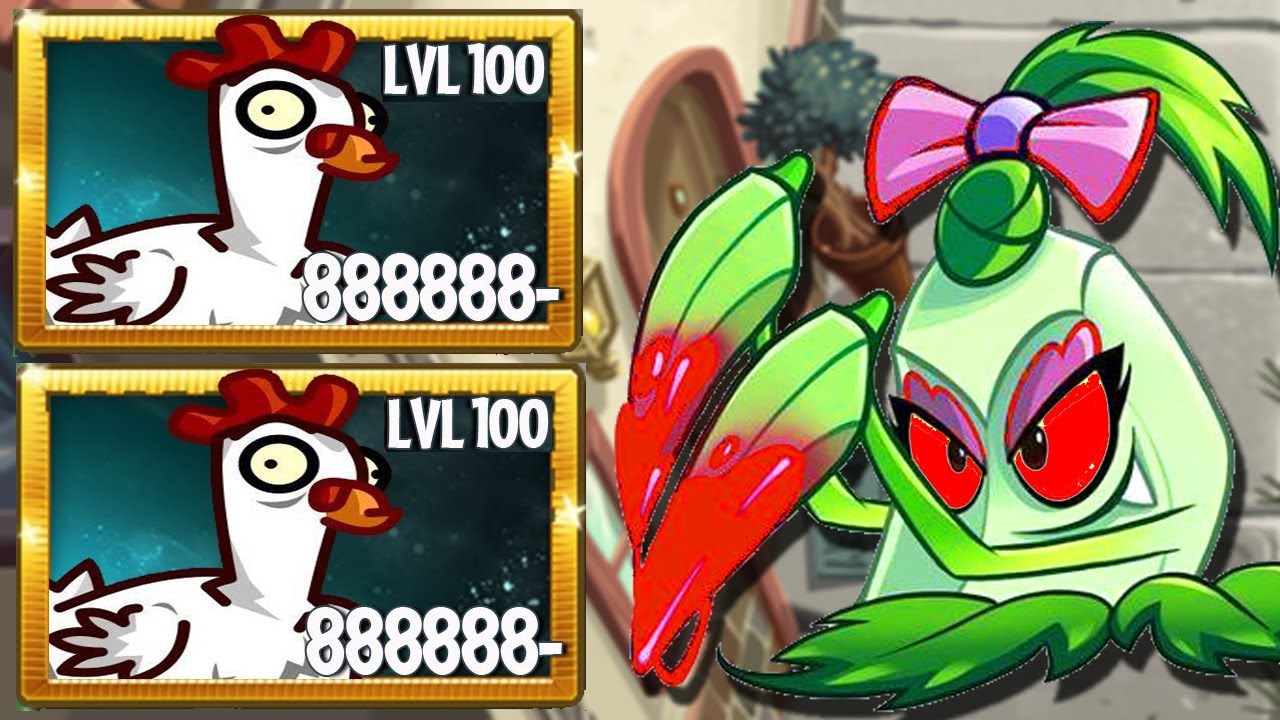 PvZ 2 Evil POKRA & All Plants VS CHICKEN Zombie LEVEL 100 - YouTube