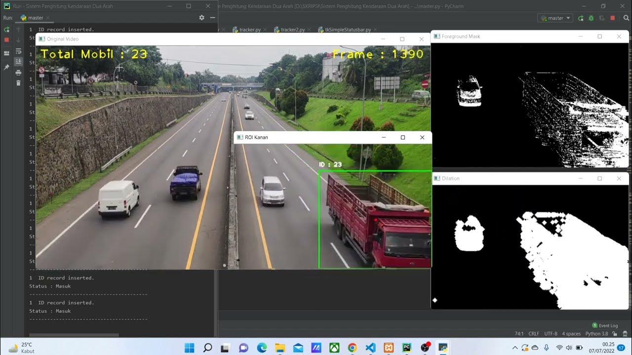 Vehicle Detection and Counting based on OpenCV Python - YouTube