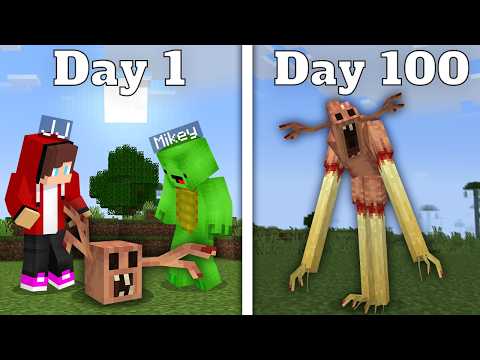 JJ and Mikey are Growing a MUTANT For 100 DAYS in Minecraft !? Maizen