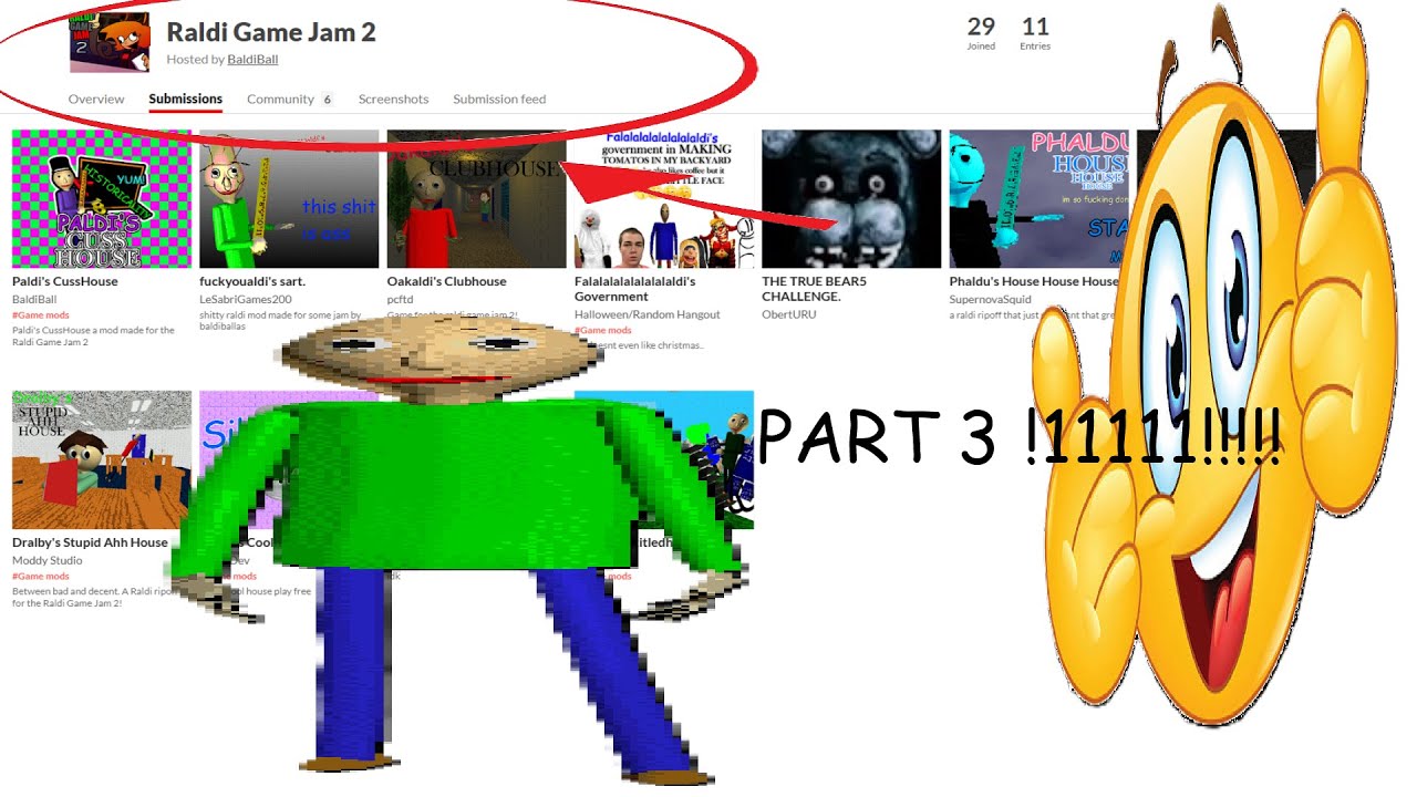 raldi game jam part 3 - YouTube