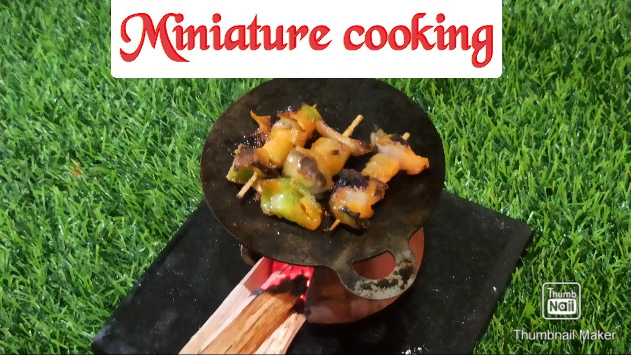 miniature mushroom tikka/ Miniature cooking/Miniature/Miniature cooking ...