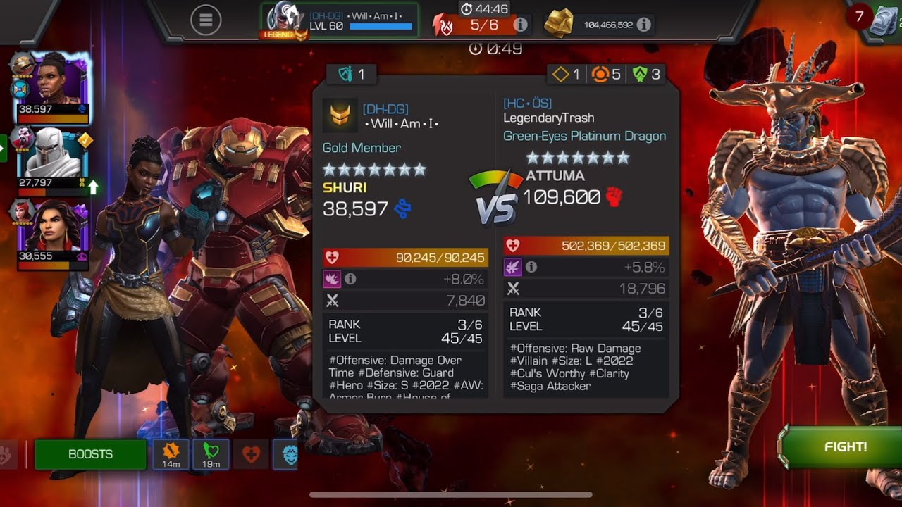 AW Offseason. Shuri vs Attuma on Node 49 Polkadot Power / Brute Force # ...