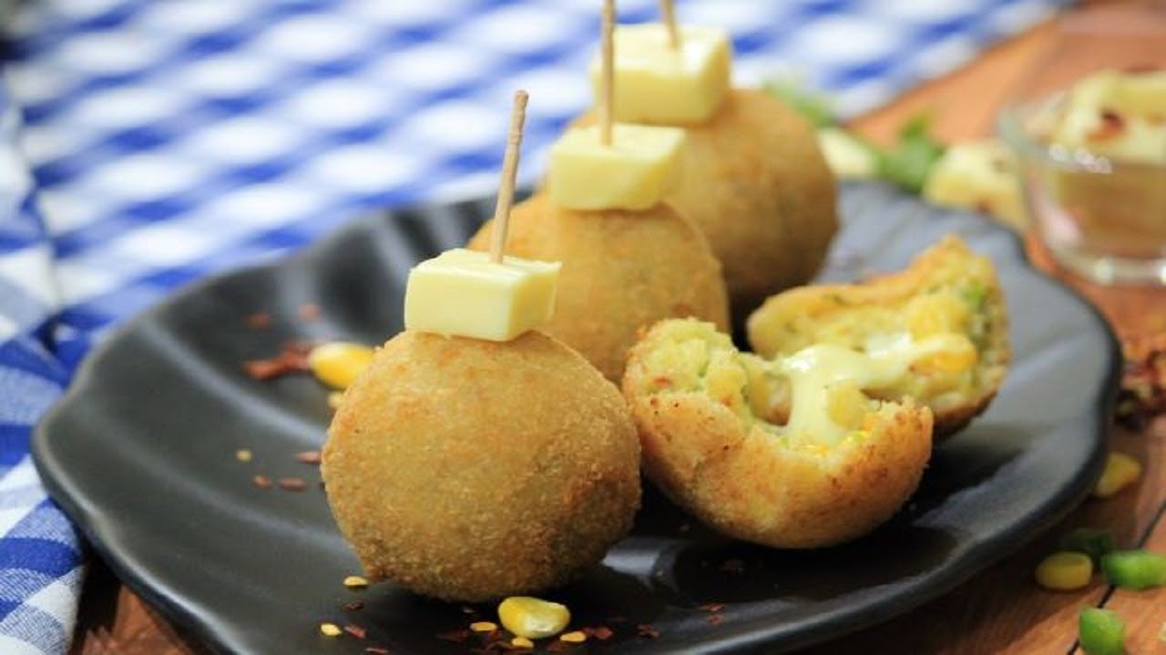 How to make Cheese Corn Balls?| Cheese Corn Balls Recipe| Restaurant ...