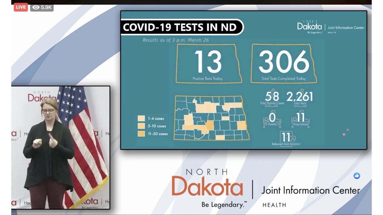 BREAKING NEWS: North Dakota Now Reporting 13 New Coronavirus Cases On ...