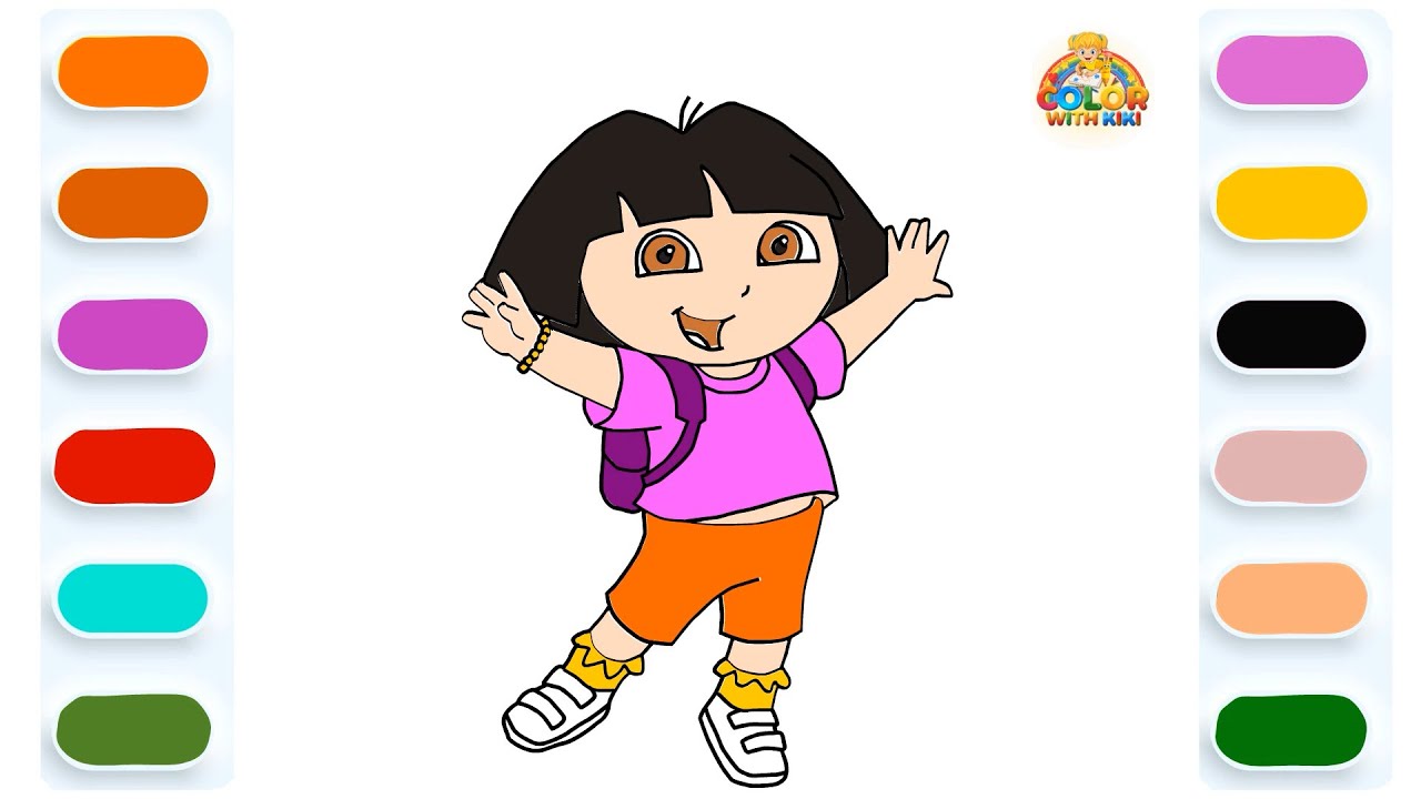 Learn to Draw Dora The Explorer - Drawing and Coloring Tutorial for ...
