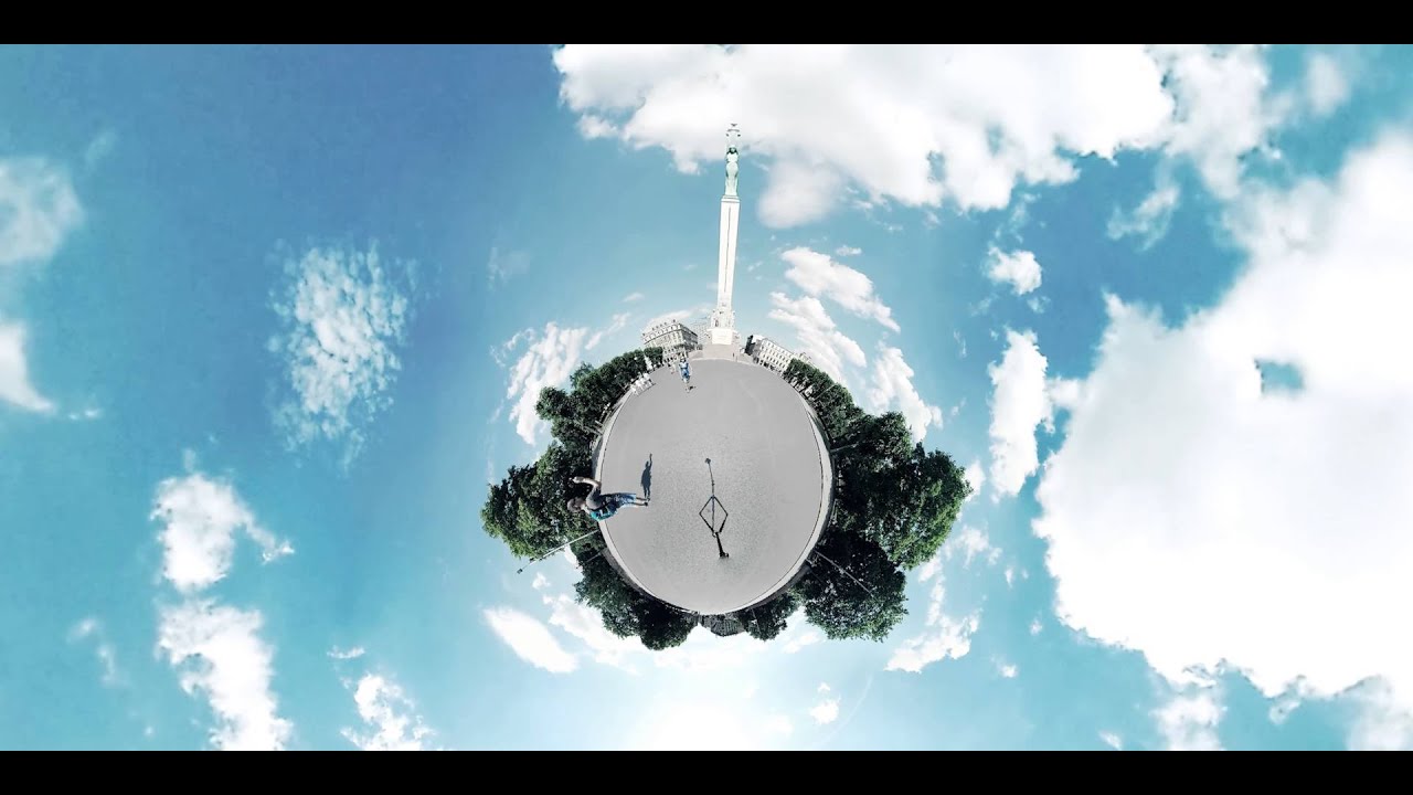 Little Planet effect from a 360 camera 4K - YouTube